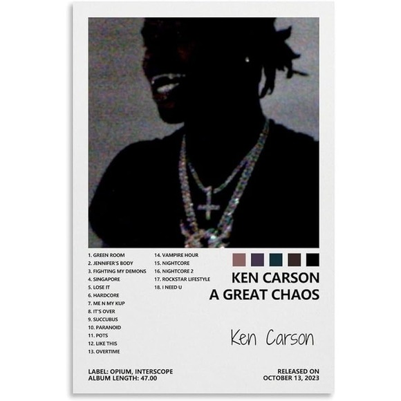Poster126 | Art | Ken Carson Poster A Great Chaos Album Cover Poster ...